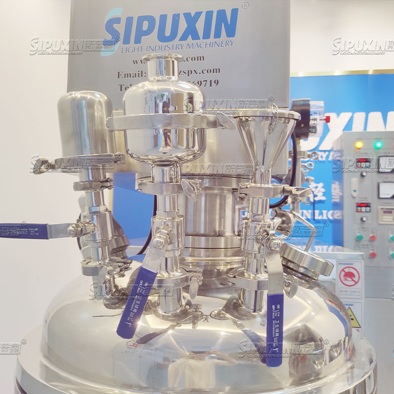 100L Hydraulic Lifting Upper Homogenizing Electric Heating Vacuum ...